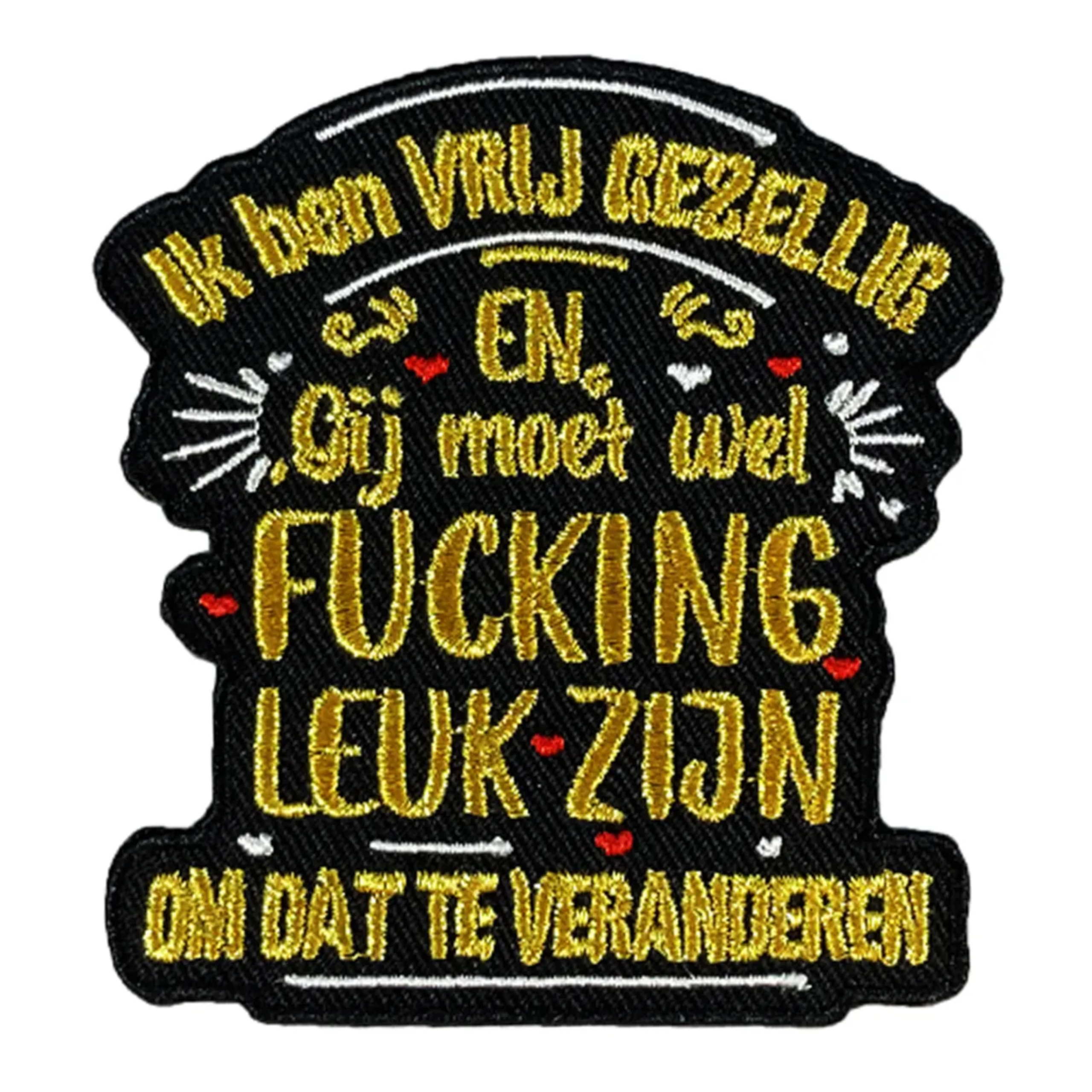 Oeteldonk Embleem Vrijgezellig | Strijkembleem Carnaval